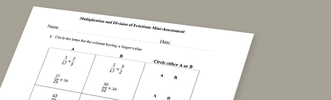 Achievethecore.org :: Multiplication and Division of Fractions Mini ...
