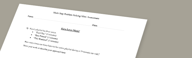 Achievethecore.org :: Multi-Step Problems Using the Four Operations ...